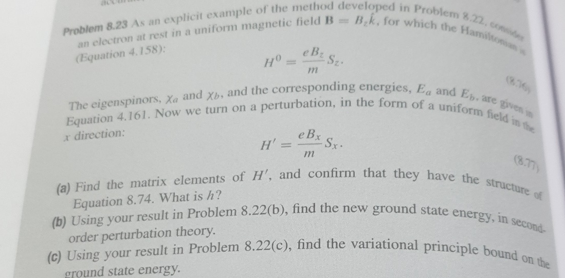 Solved an electron 4.158): ,B2k, ﻿for which the (Equation | Chegg.com
