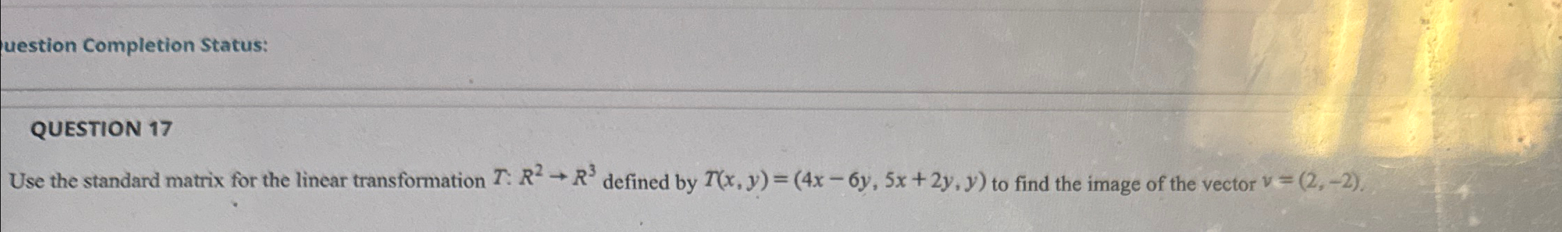 uestion Completion Status:QUESTION 17Use the standard | Chegg.com uestion Completion Status:QUESTION 17Use the standard | Chegg.com