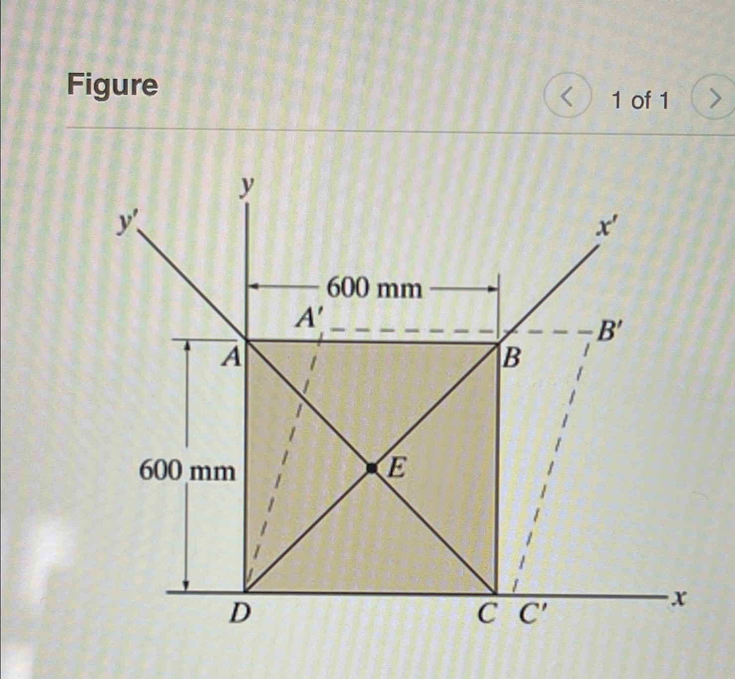 Solved Part AThe square plate is deformed into the shape | Chegg.com