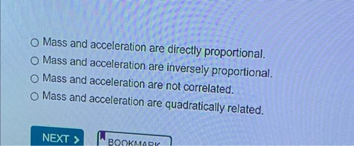 Solved Acceleration vs. Mass Grenh Mass and acceleration | Chegg.com
