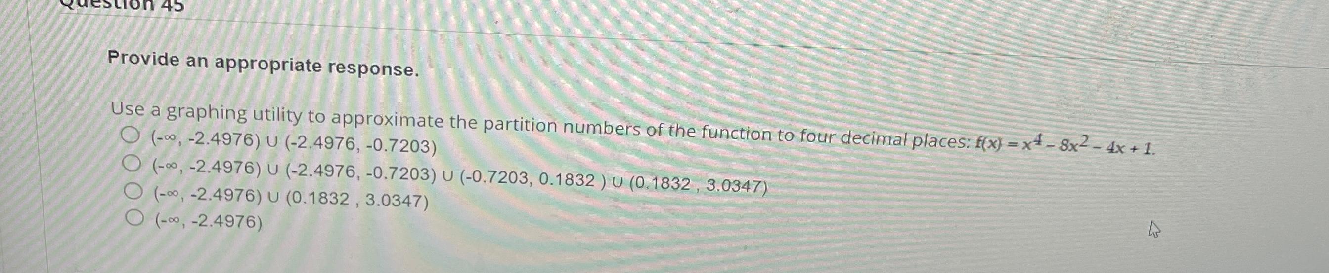 Solved Provide An Appropriate Response Use A Graphing