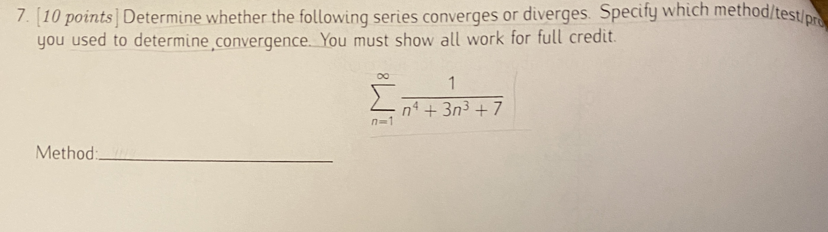 Solved Determine whether the following series converges or | Chegg.com