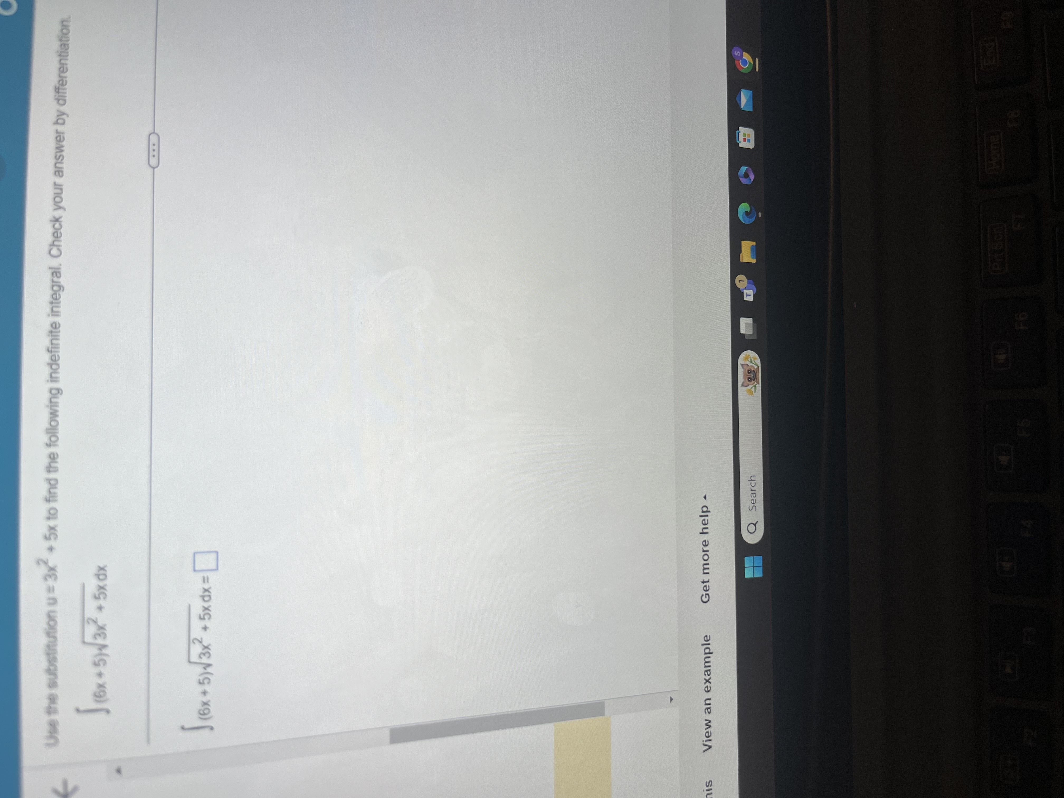 Use the substitution u=3x2+5x ﻿to find the following | Chegg.com