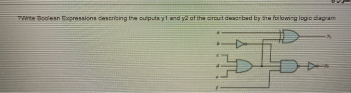 Solved White Boolean Expressions describing the outputs y1 | Chegg.com