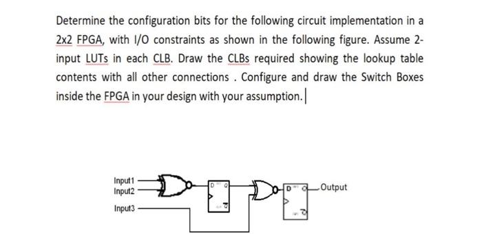 Solved Determine the configuration bits for the following | Chegg.com