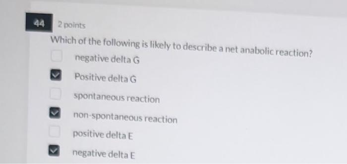 Solved 2 points Which of the following is likely to describe | Chegg.com