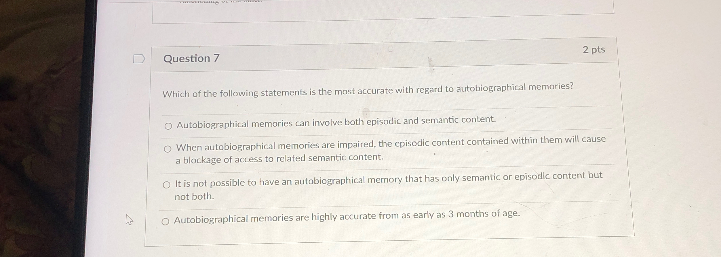 Solved Question 72 ﻿ptsWhich of the following statements is | Chegg.com