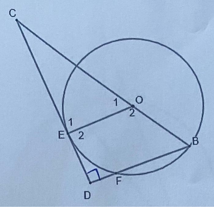 Solved O is the center of the circle. Tangent DEC meets the | Chegg.com