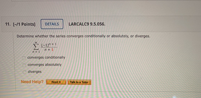 Solved 11. [-/1 Points) DETAILS LARCALC9 9.5.056. Determine | Chegg.com Solved 11. [-/1 Points) DETAILS LARCALC9 9.5.056. Determine | Chegg.com
