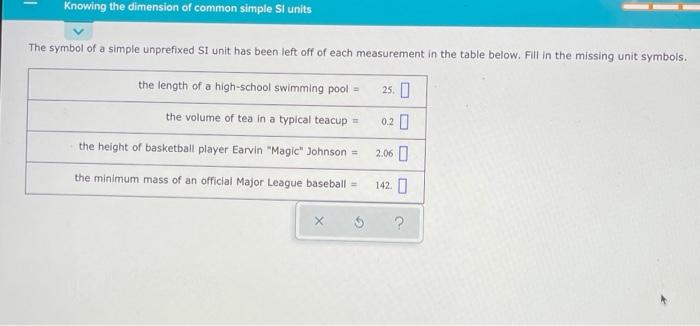 Solved Knowing the dimension of common simple Sl units The | Chegg.com