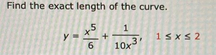Solved Find the exact length of the curve. | Chegg.com
