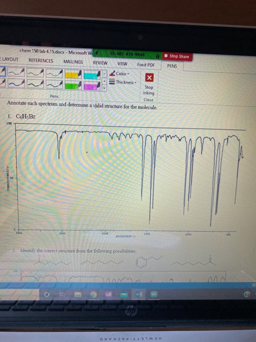 Solved annotate each spectrum and determine a valid | Chegg.com