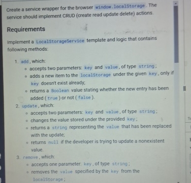 Solved Angular Create a service wrapper for the browser | Chegg.com
