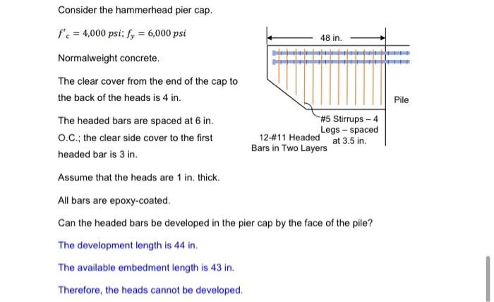 Solved Consider the hammerhead pier cap. | Chegg.com