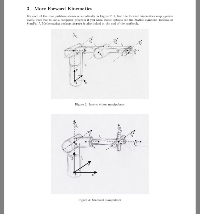More Forward Kinematics 3 For each of the | Chegg.com