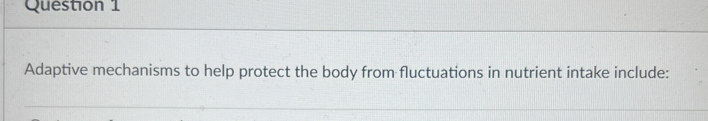 Solved Adaptive mechanisms to help protect the body from | Chegg.com