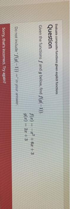 Solved Combine Functions Using Algebraic Operations Question