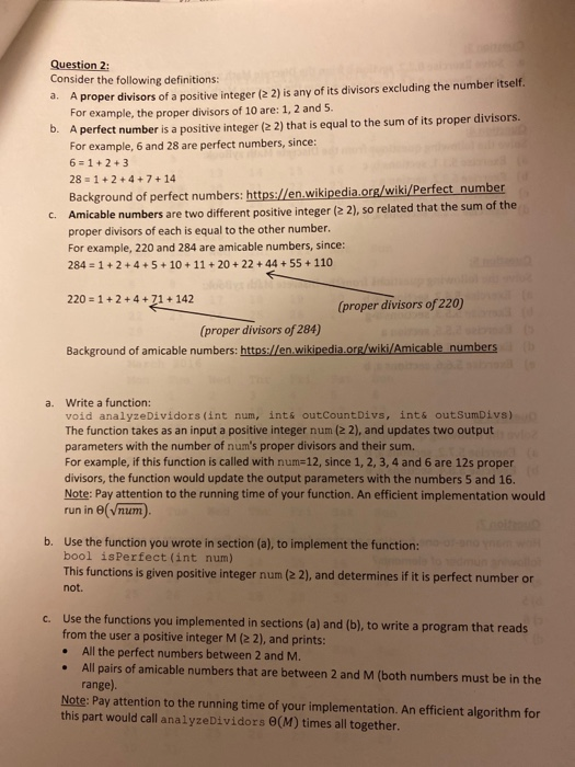 Solved Question 2: Consider the following definitions: a. A | Chegg.com