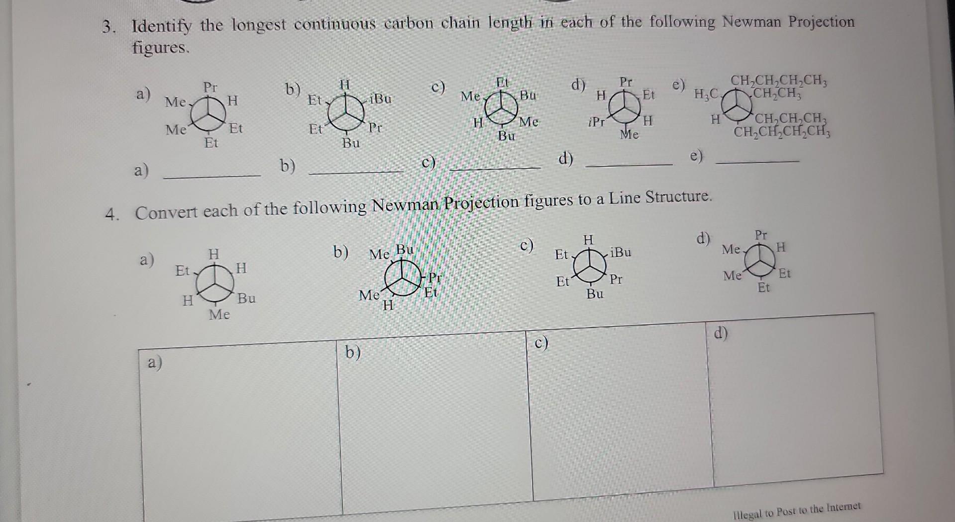 Solved 3. Identify the longest continuous carbon chain | Chegg.com