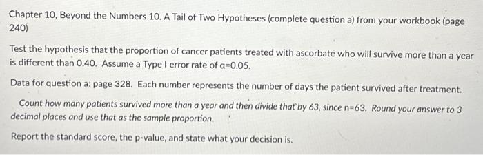 Solved Chapter 10, Beyond the Numbers 10. A Tail of Two | Chegg.com