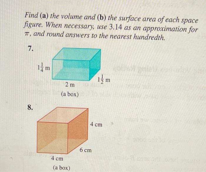 Solved Find (a) the volume and (b) the surface area of each | Chegg.com