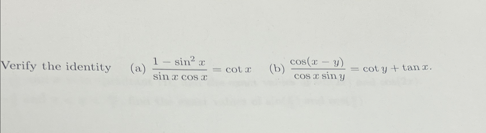 Solved Verify the | Chegg.com