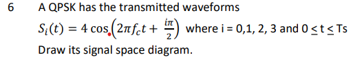 Solved 6 ﻿A QPSK has the transmitted | Chegg.com