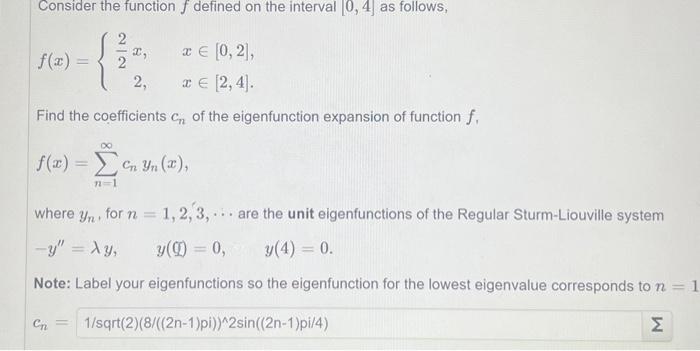 Solved Consider the function \\( f \\) defined on the | Chegg.com