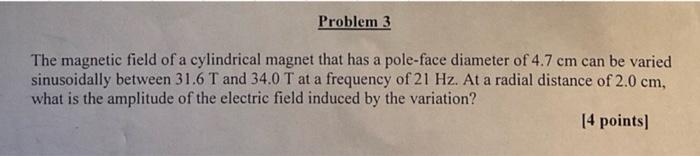Solved The magnetic field of a cylindrical magnet that has a | Chegg.com
