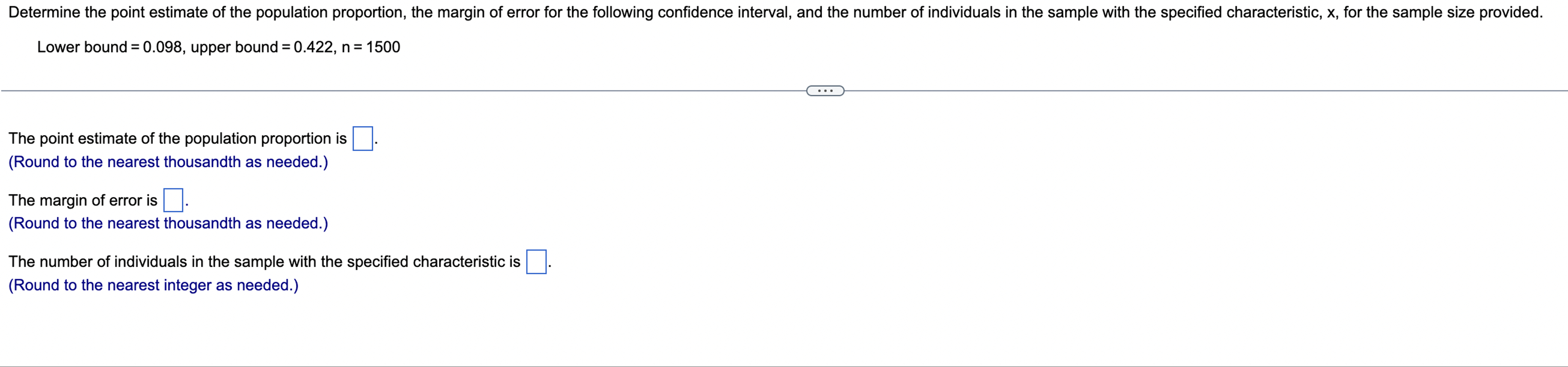 Solved Determine the point estimate of the population | Chegg.com