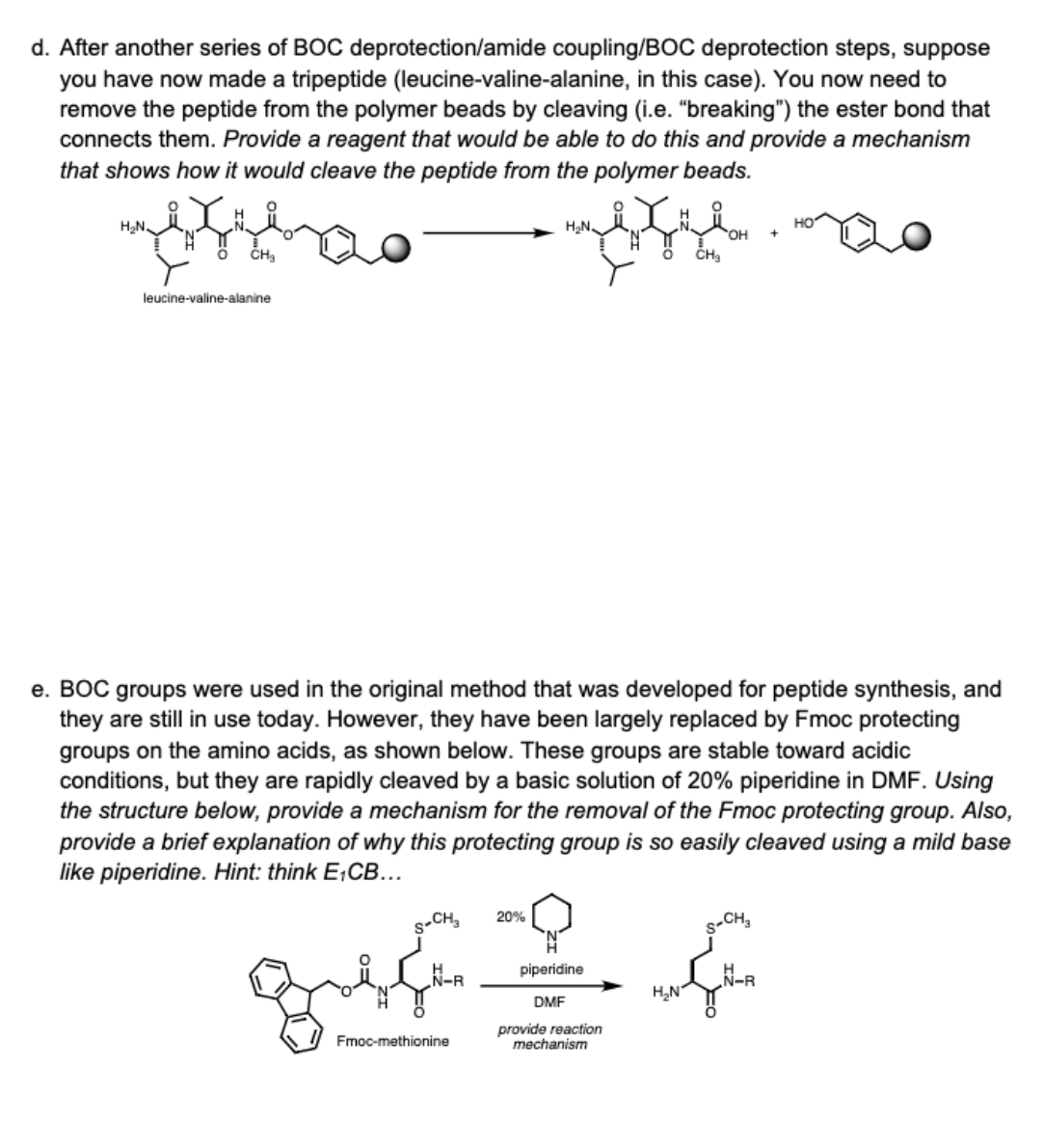 Solved d. ﻿After another series of BOC deprotection/amide | Chegg.com