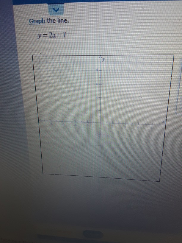 Solved Graph the line. y=2x-7 | Chegg.com