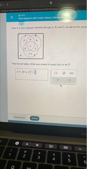 Solved Find the set below, Write your answer in roster form | Chegg.com