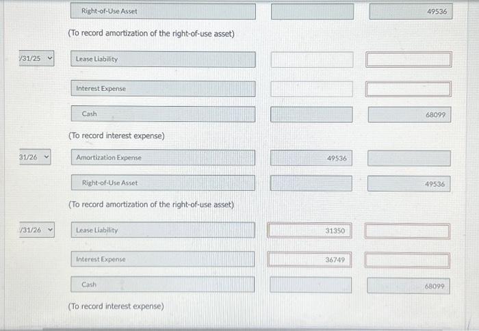 Solved Prepare the journal entries on the lessee's books to | Chegg.com