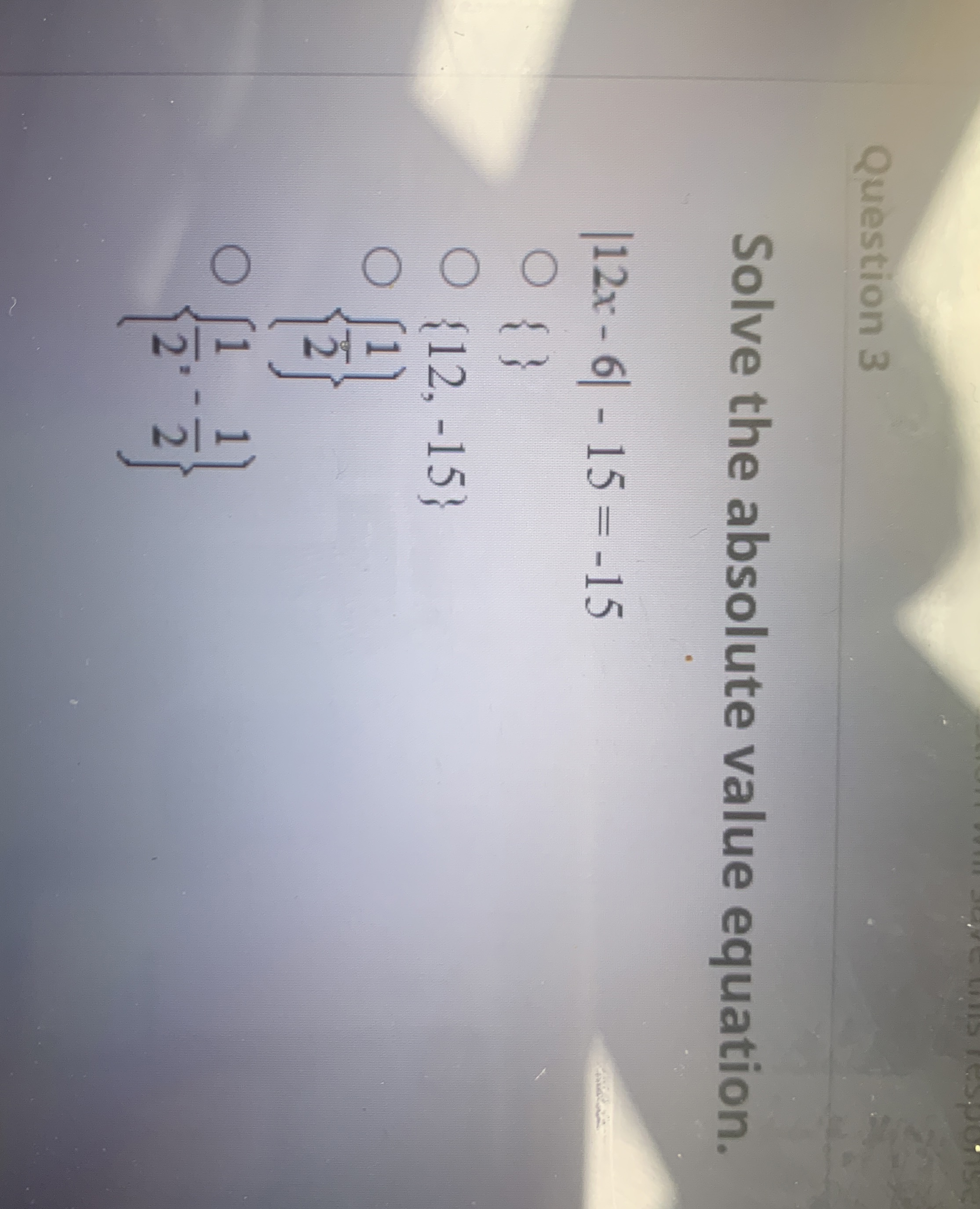 Solved Question 3Solve the absolute value | Chegg.com