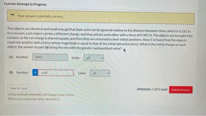 Solved Two objects are identical and small enough that their | Chegg.com