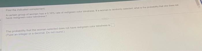 Solved Find the indicated complement f ceitaing redigreon | Chegg.com