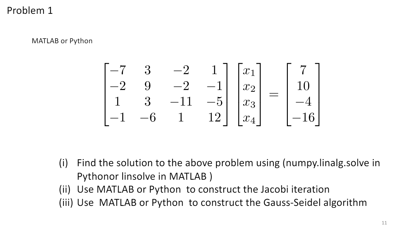 Solved Problem 1MATLAB or | Chegg.com