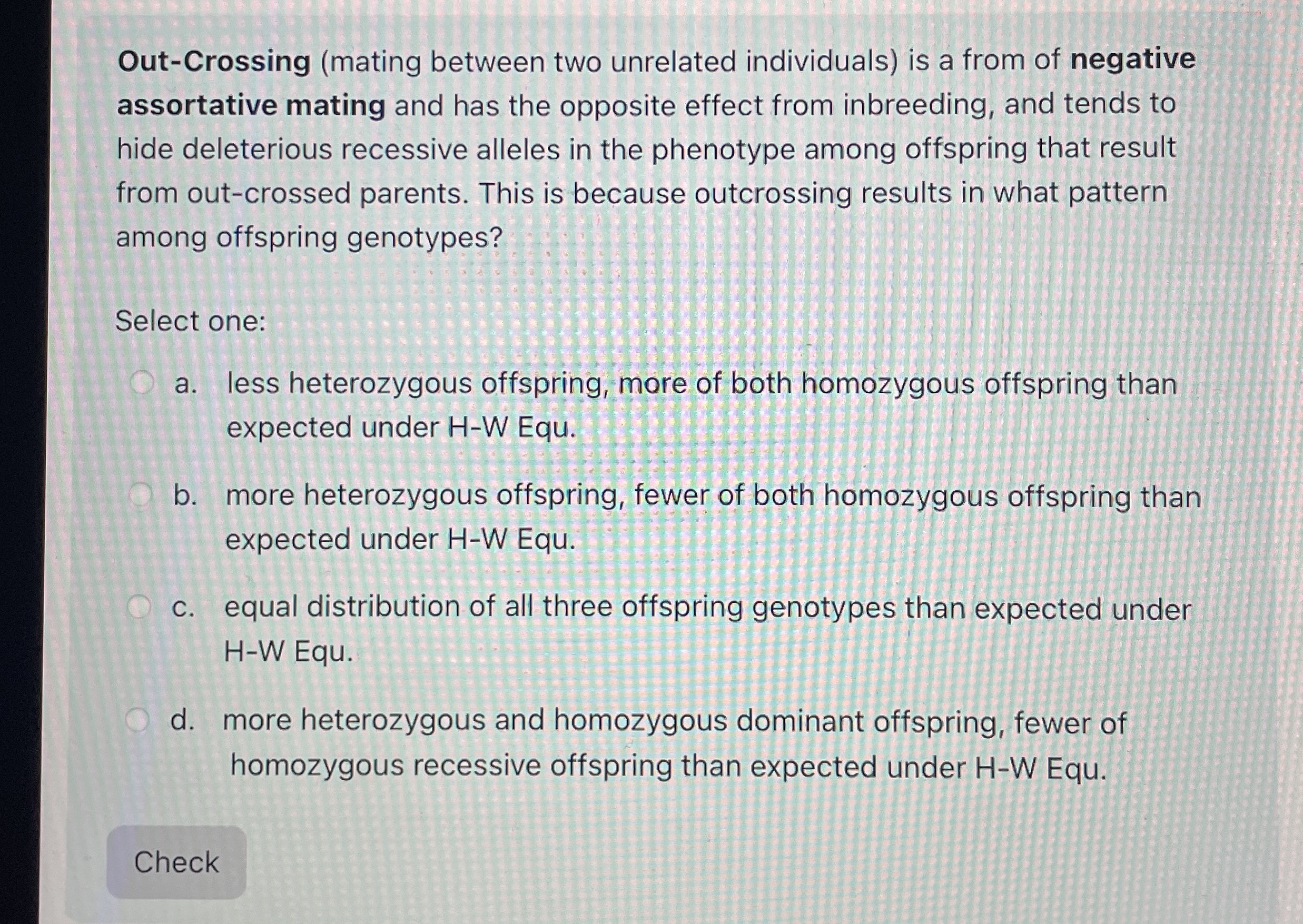 High Quality SOLUTION Out-Crossing (mating between two unrelated ...