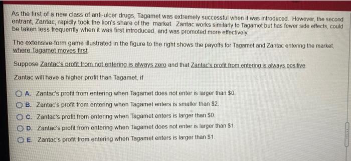 Solved As the first of a new class of anti-ulcer drugs, | Chegg.com