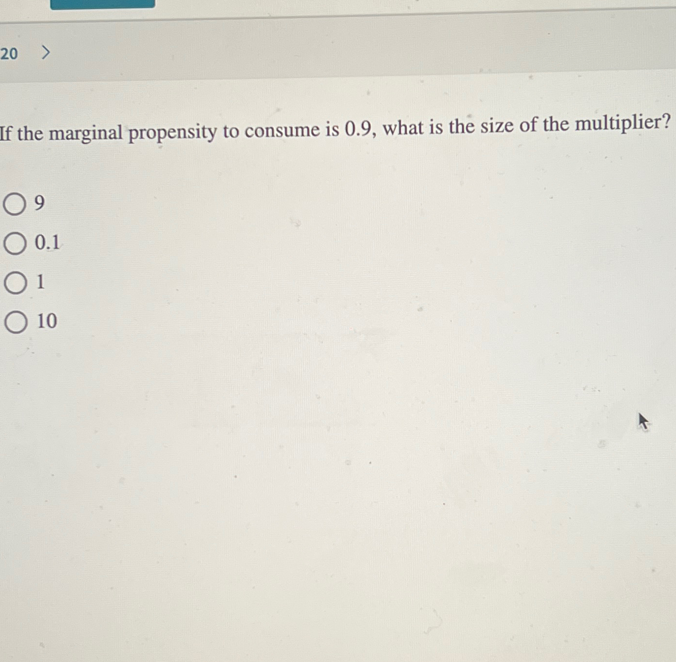 Solved If the marginal propensity to consume is 0.9, ﻿what | Chegg.com