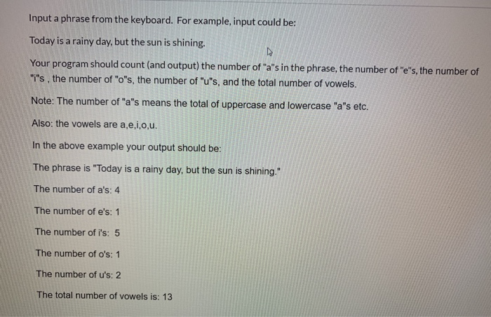 Solved Input A Phrase From The Keyboard For Example Input 9279