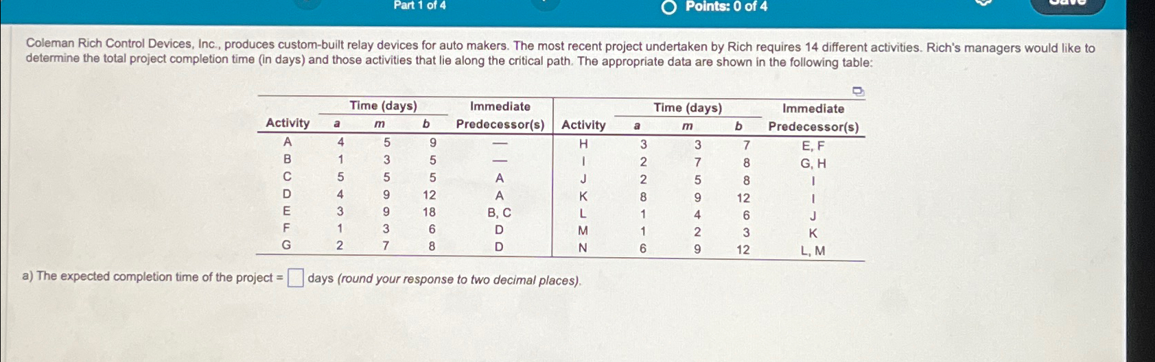 Solved Part 1 ﻿of 4Points: 0 ﻿of 4determine the total | Chegg.com