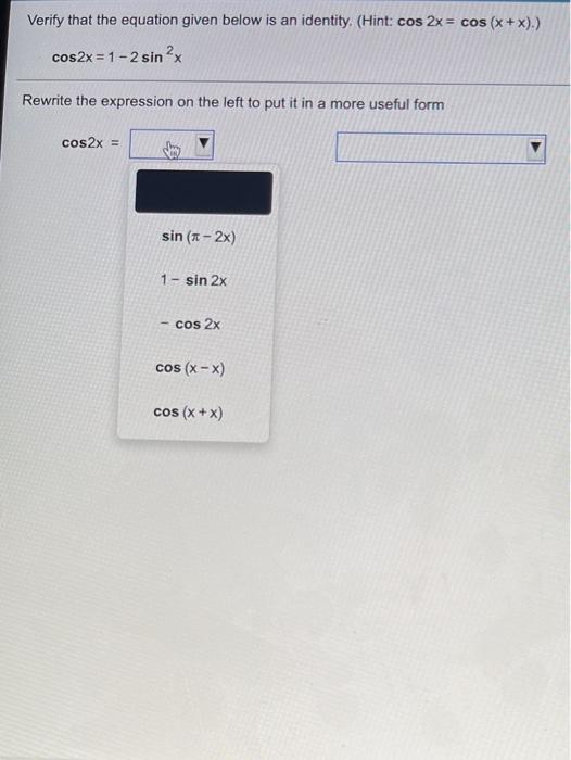 Solved Verify that the equation given below is an identity. | Chegg.com