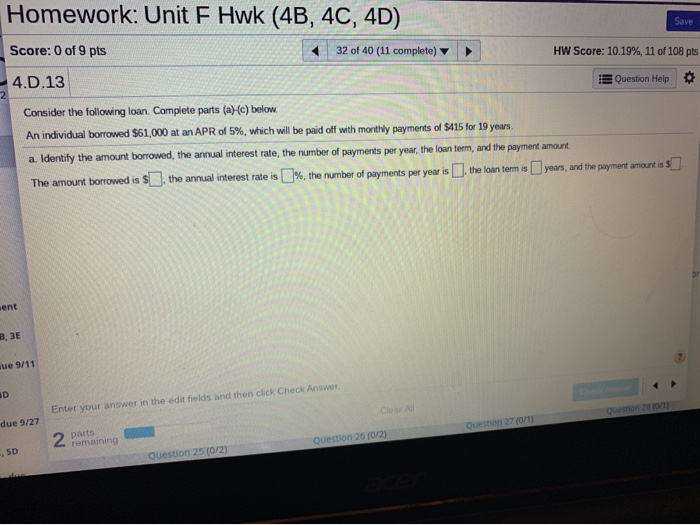 Solved Homework: Unit F Hwk (4B, 4C, 4D) Score: 0 of 9 pts | Chegg.com