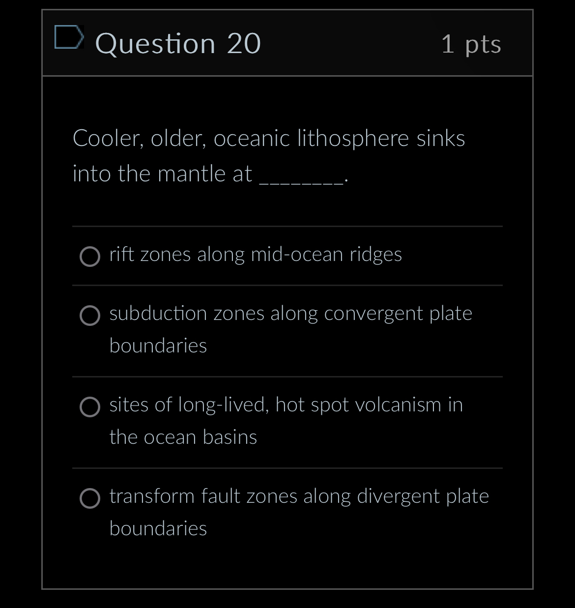 Solved Question 201ptsCooler, older, oceanic lithosphere | Chegg.com