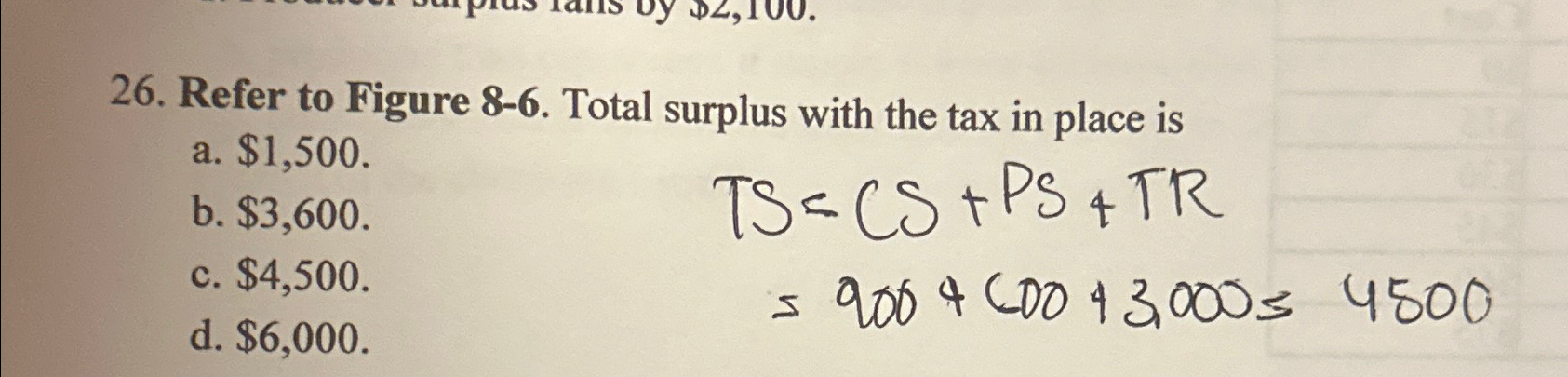 Solved Refer to Figure 8-6. ﻿Total surplus with the tax in | Chegg.com
