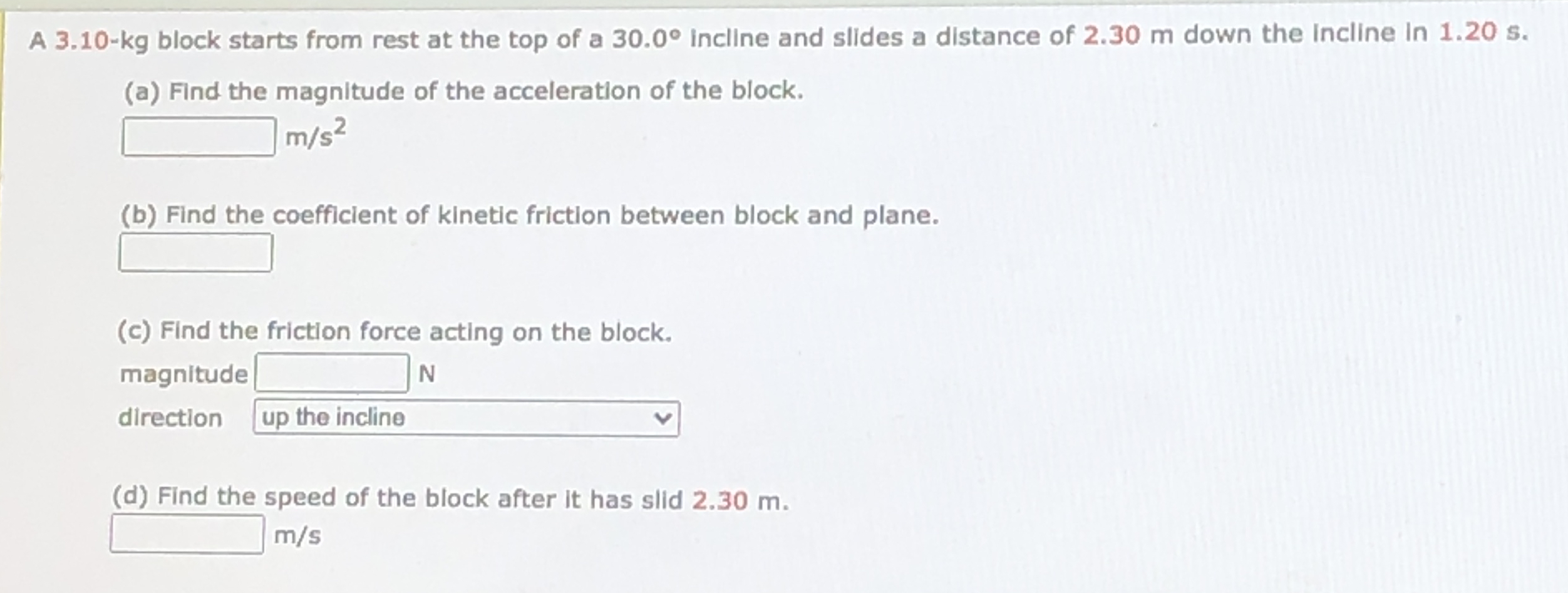 Solved A 3.10-kg block starts from rest at the top of a | Chegg.com