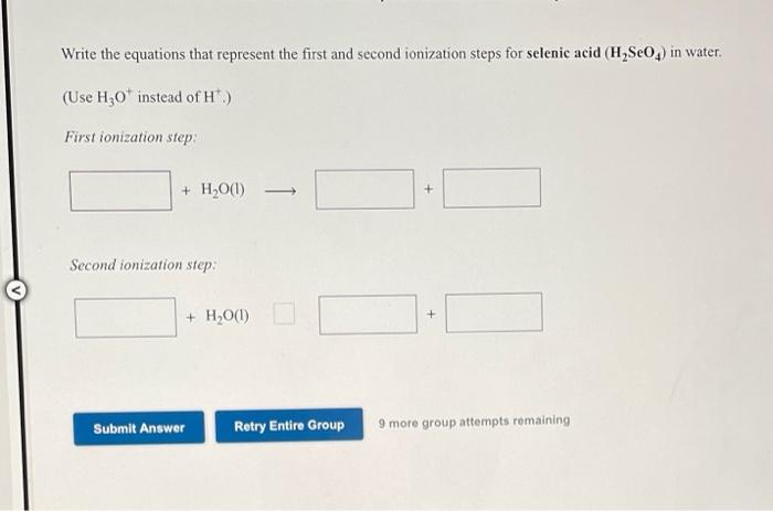 Solved Write the equations that represent the first and | Chegg.com
