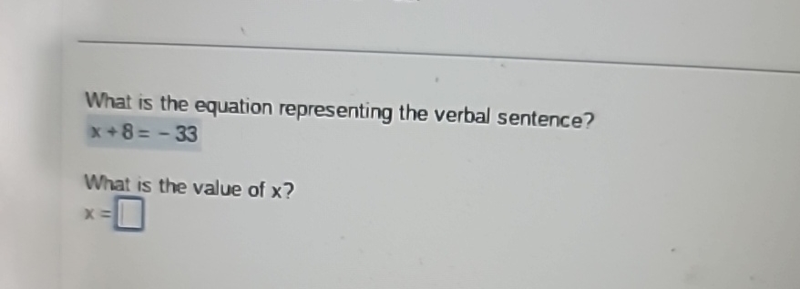 Solved What is the equation representing the verbal | Chegg.com